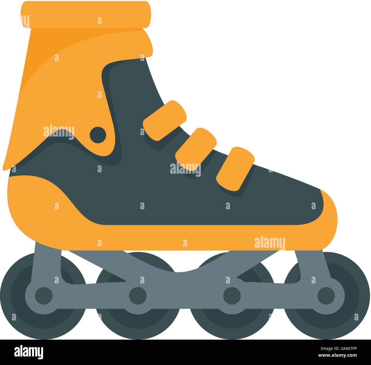 Modern inline skates icon. Flat illustration of modern inline skates ...