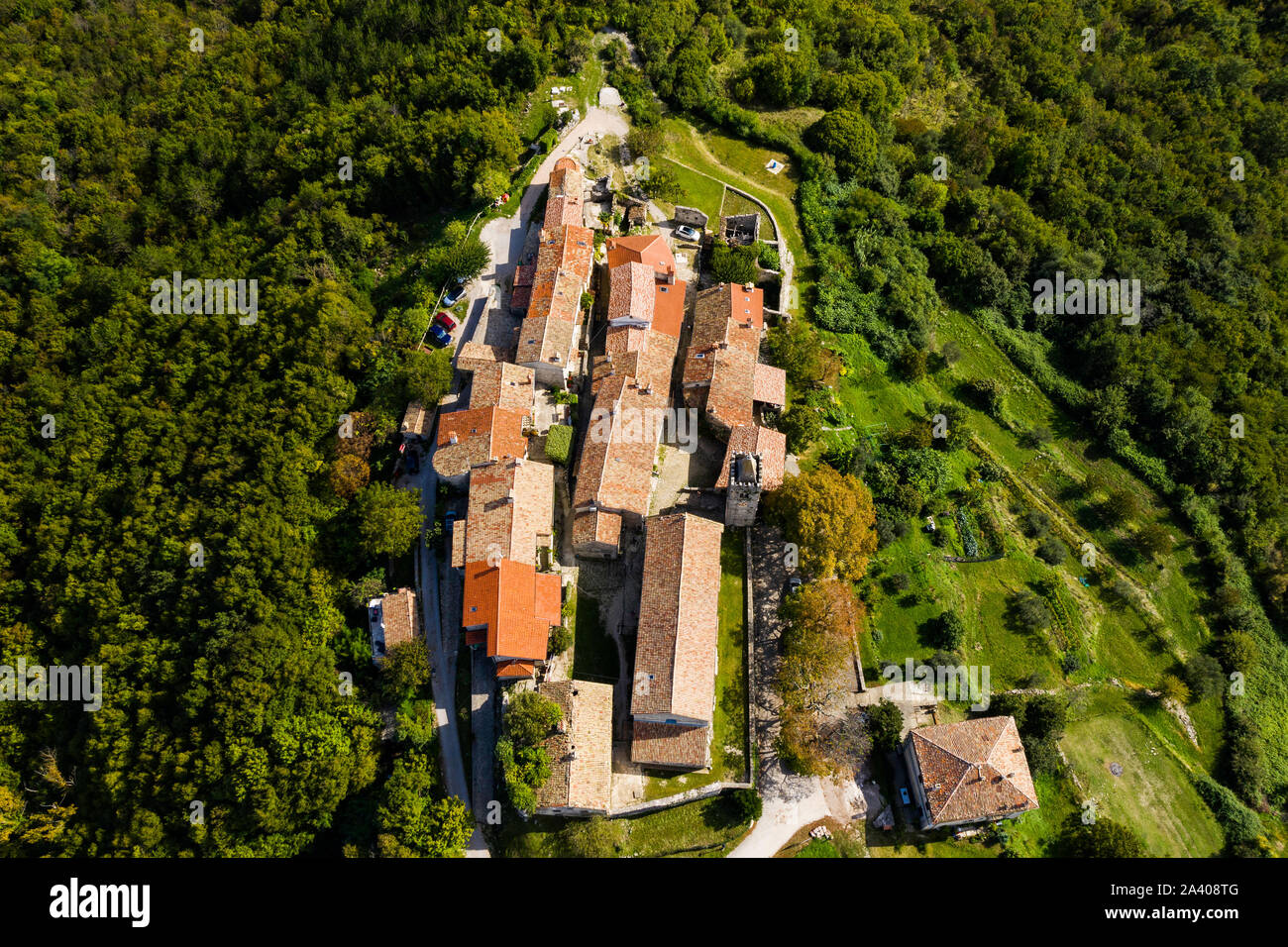 Old town of Hum on the hill, beautiful traditional architecture in ...