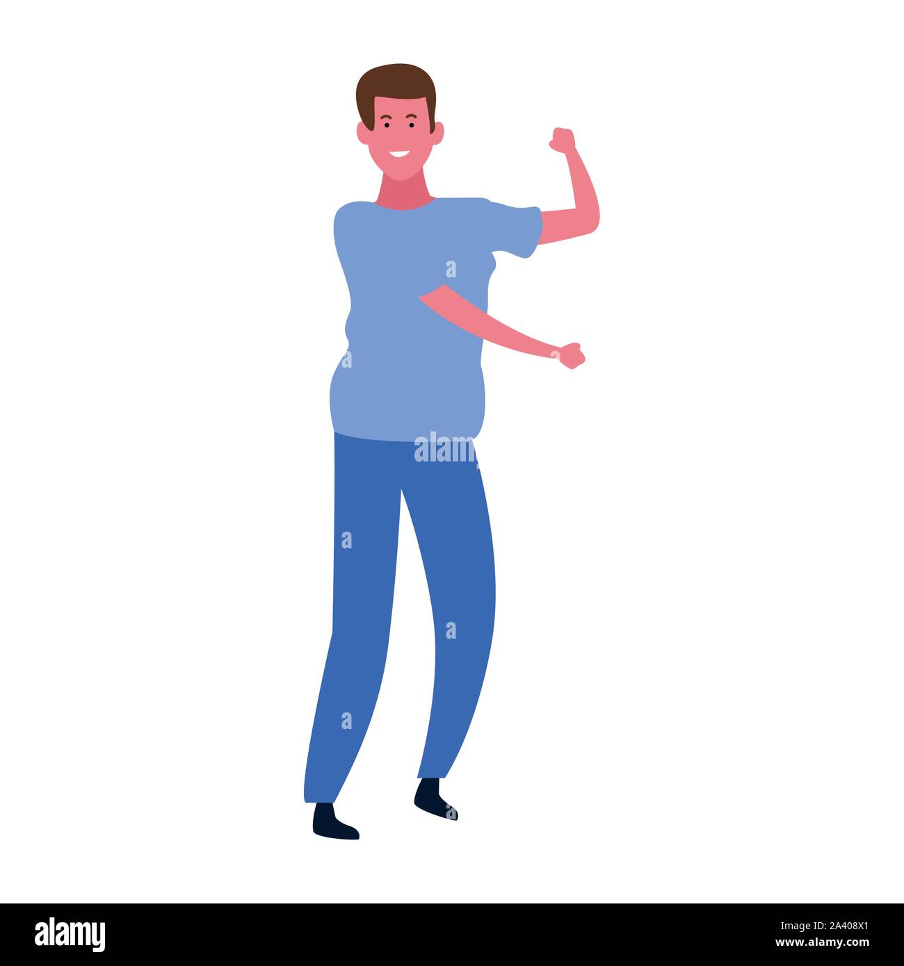 Having fun dancing man Stock Vector Images - Alamy