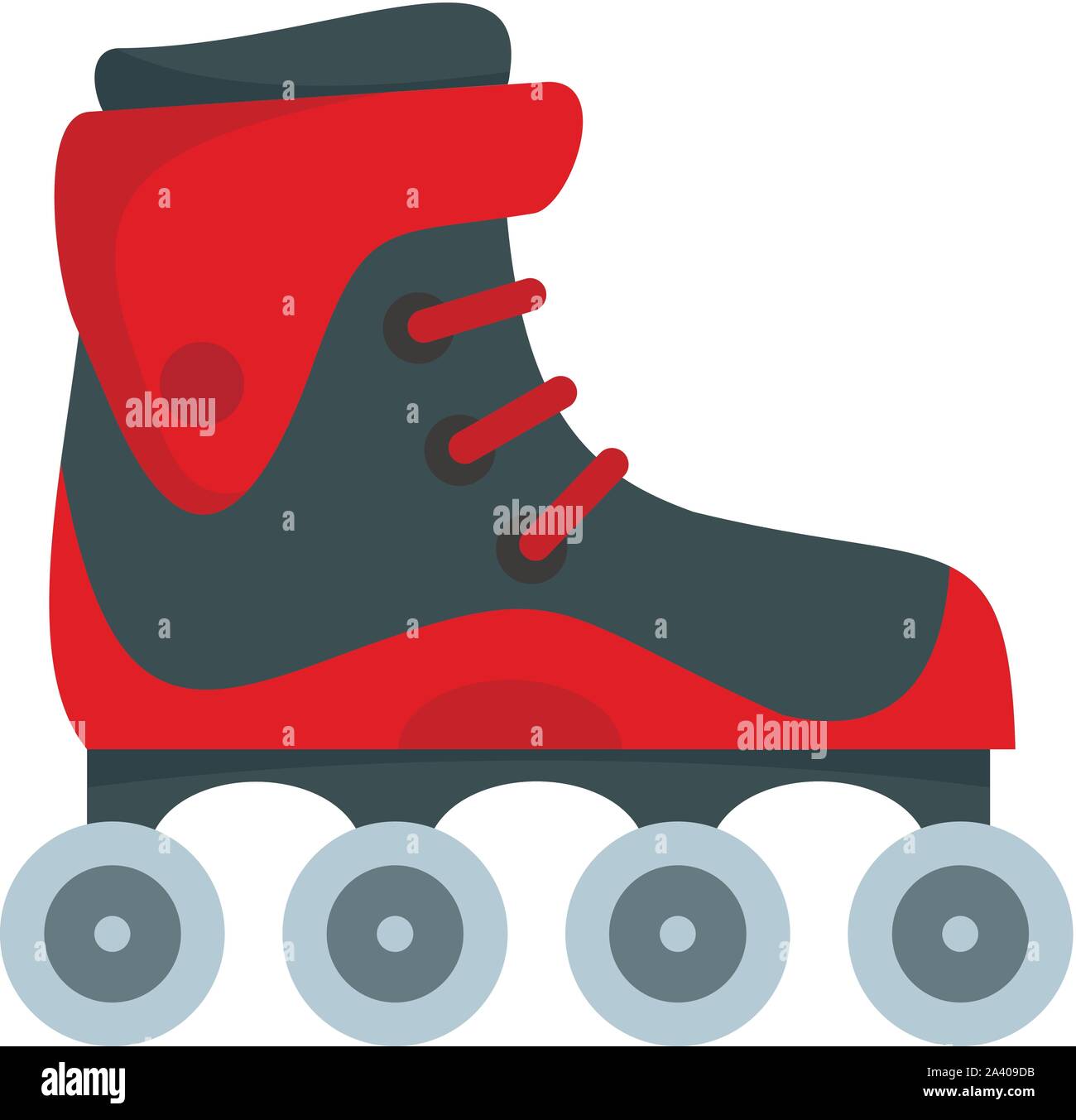 Freestyle inline skates icon. Flat illustration of freestyle inline ...