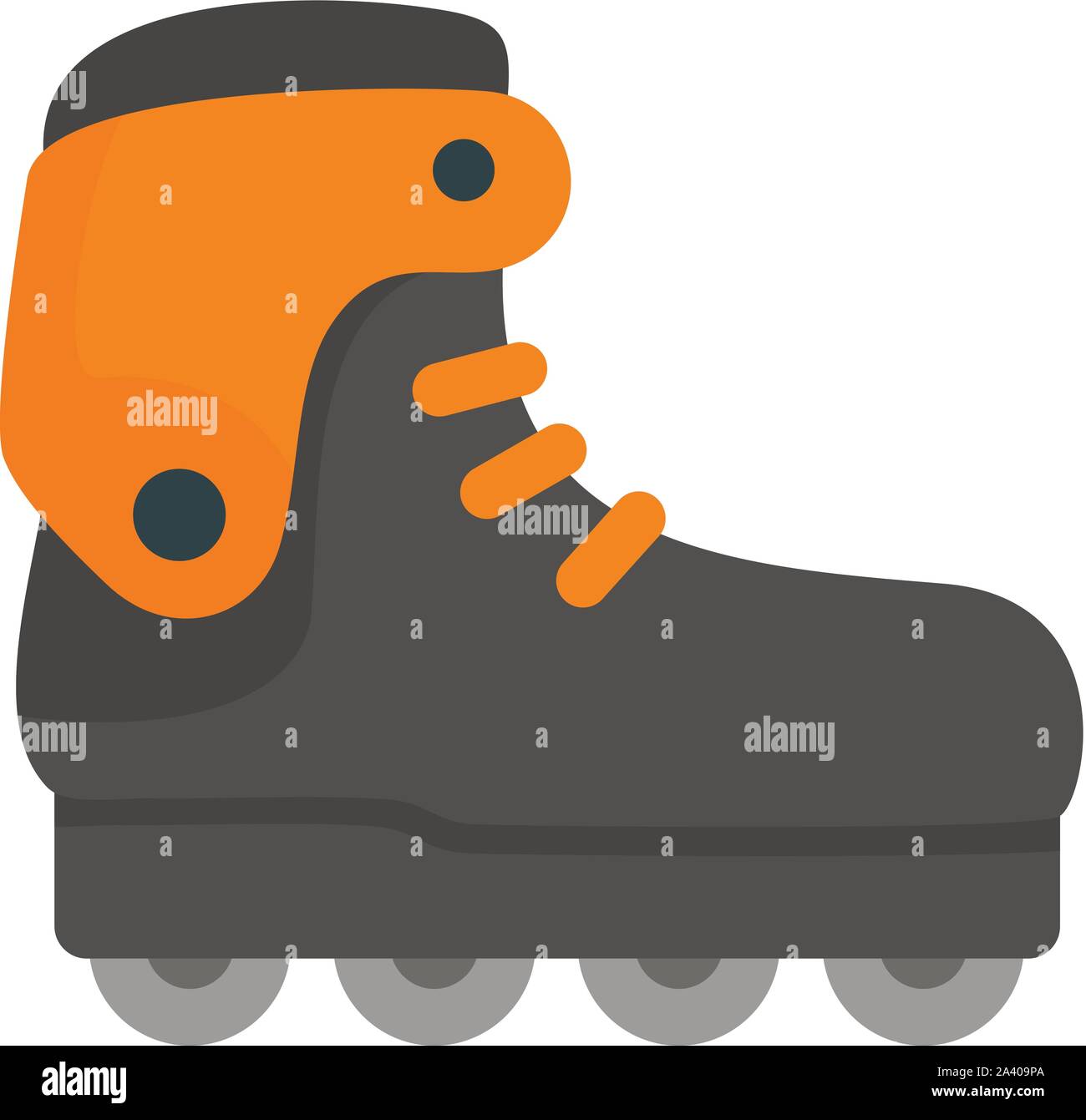 Carbon inline skates icon. Flat illustration of carbon inline skates ...
