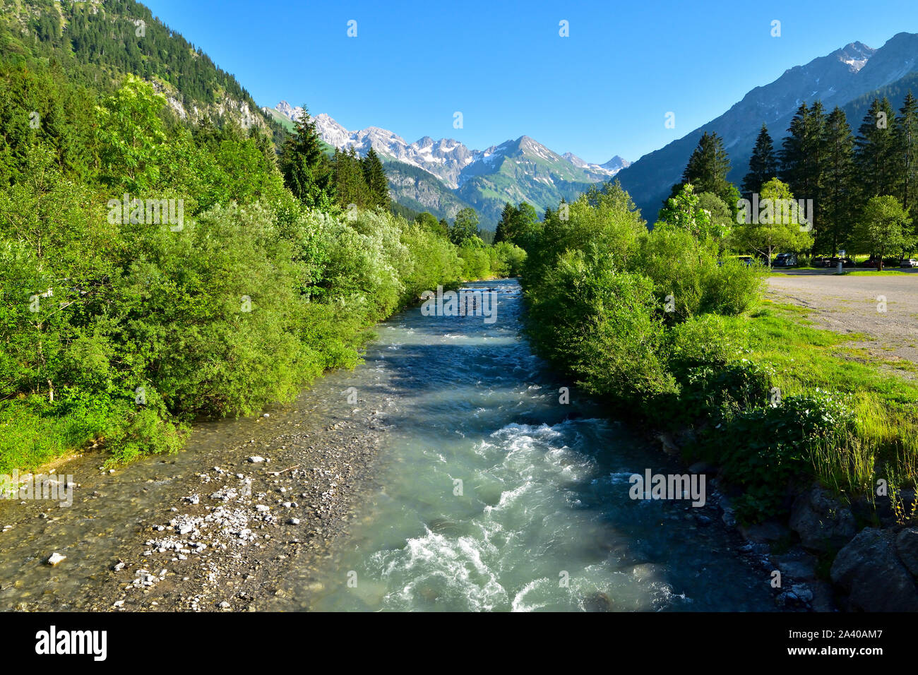 River in alp landscape hi-res stock photography and images - Alamy