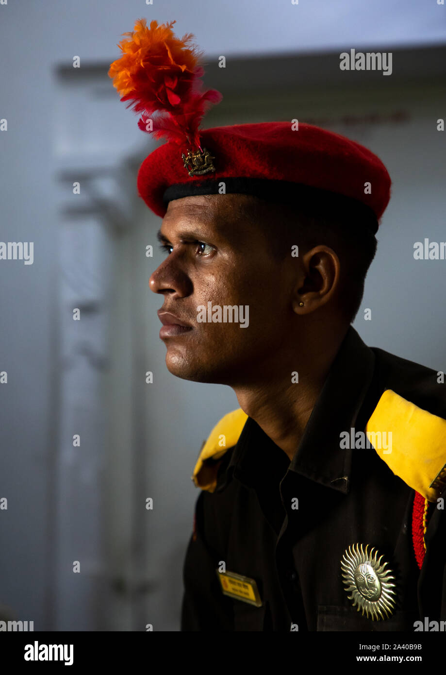 Indian man security guard portrait hi-res stock photography and images ...