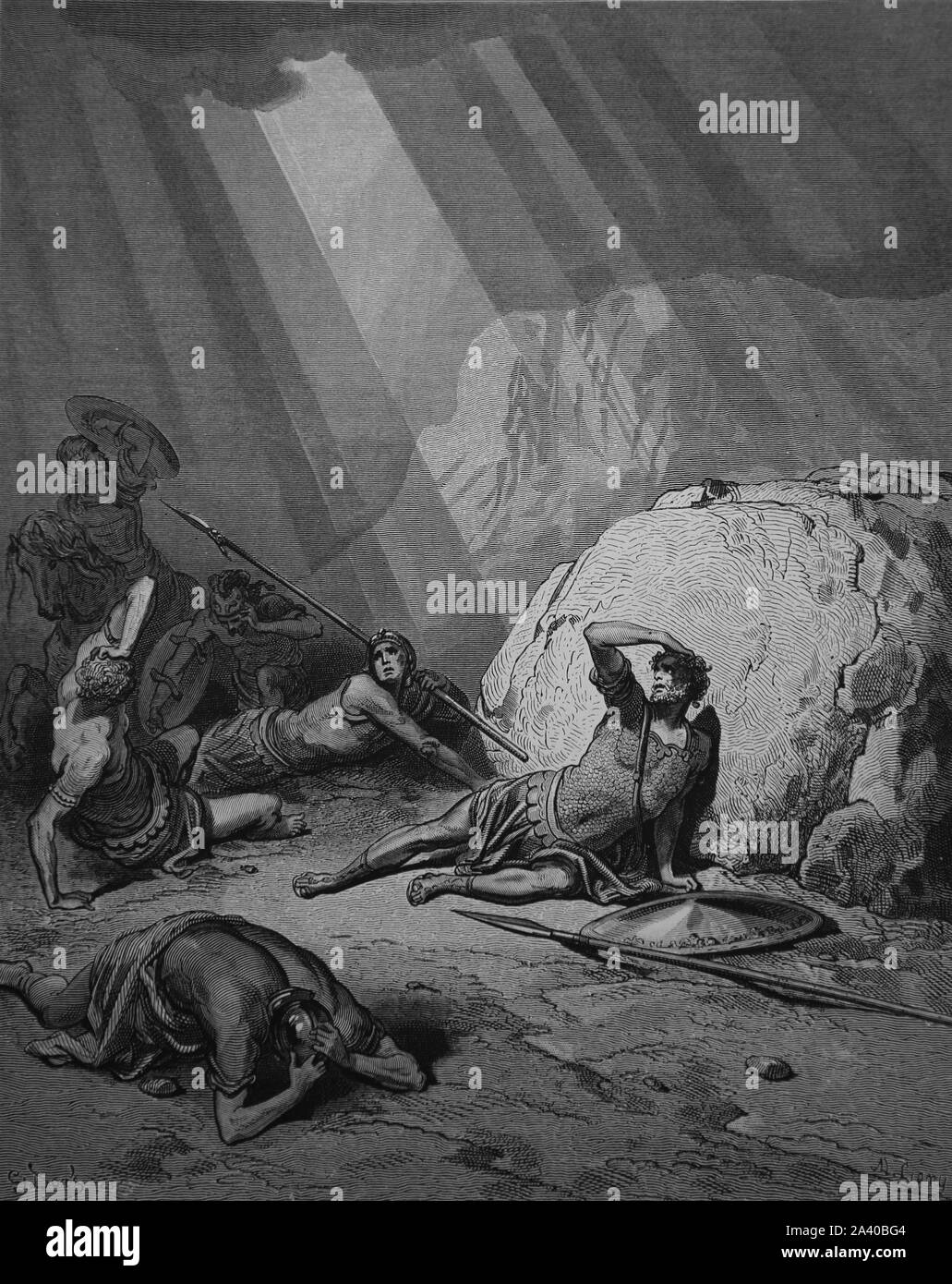 Conversion of Saul. Acts 9:4. Engraving. Bible Illustration by Gustave ...
