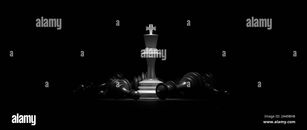 Business concept design with chess pieces. 3D illustration Stock Photo ...