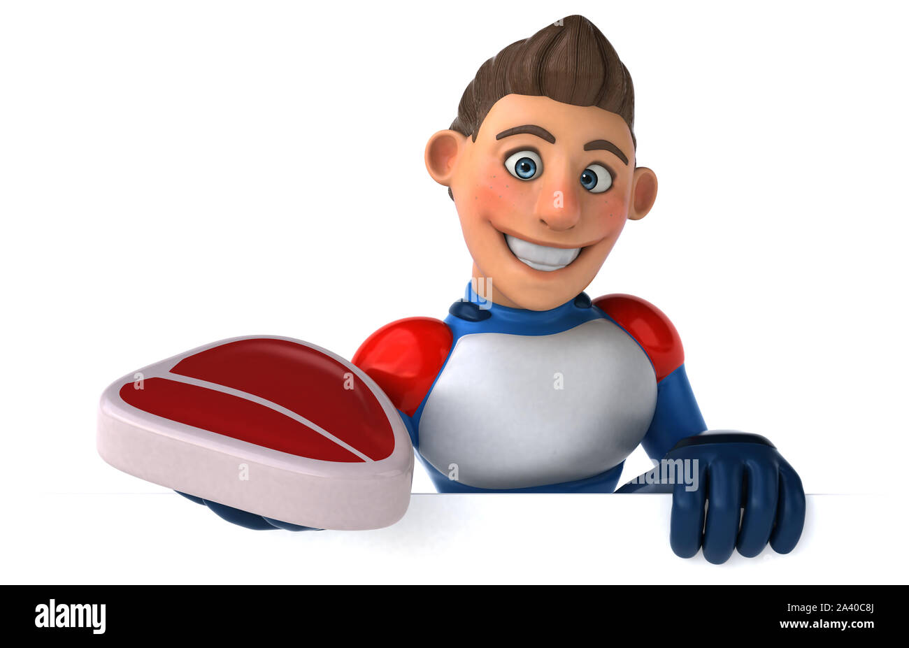 Cartoon character super meat steak hi-res stock photography and images ...