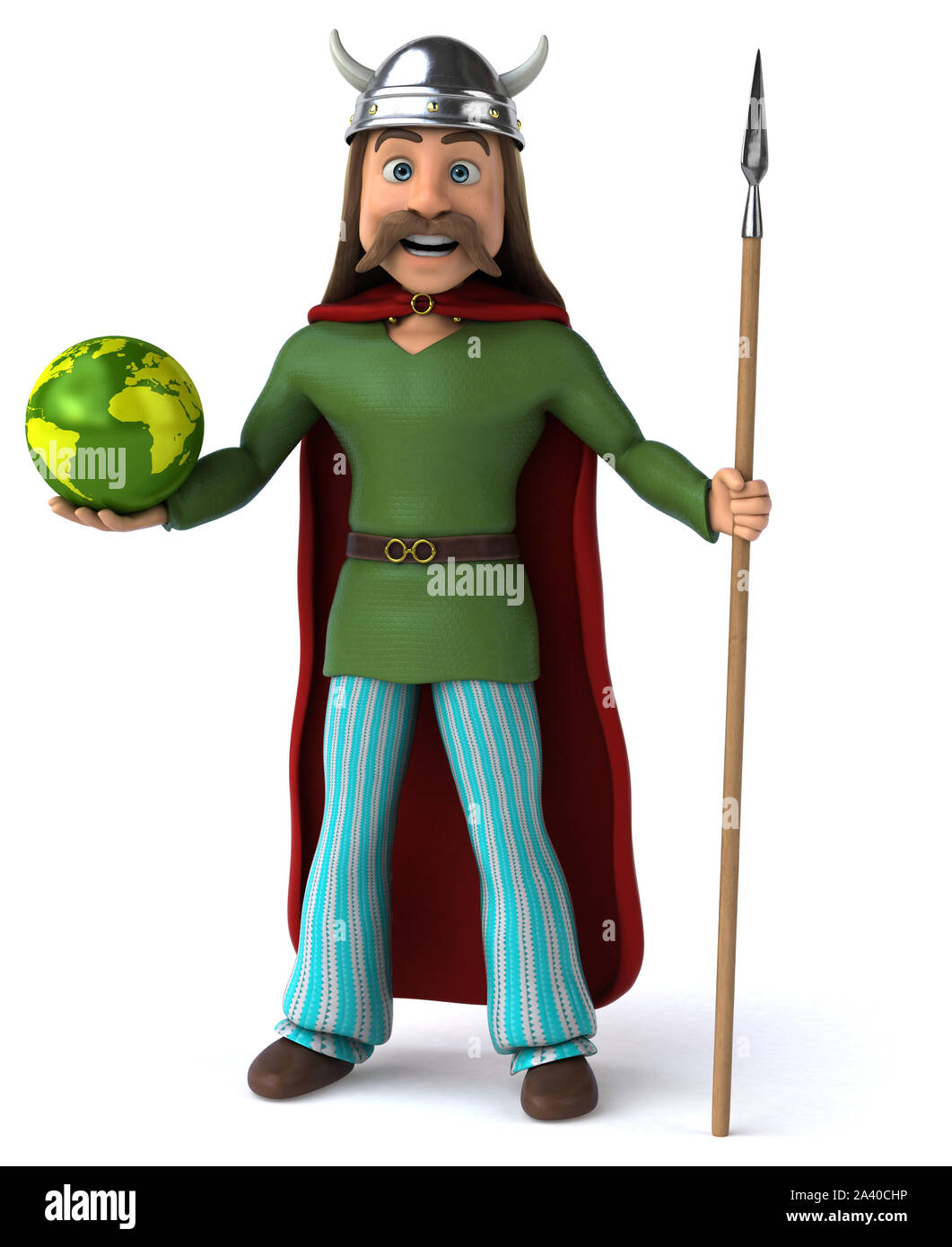 Fun Gaul - 3D Illustration Stock Photo - Alamy