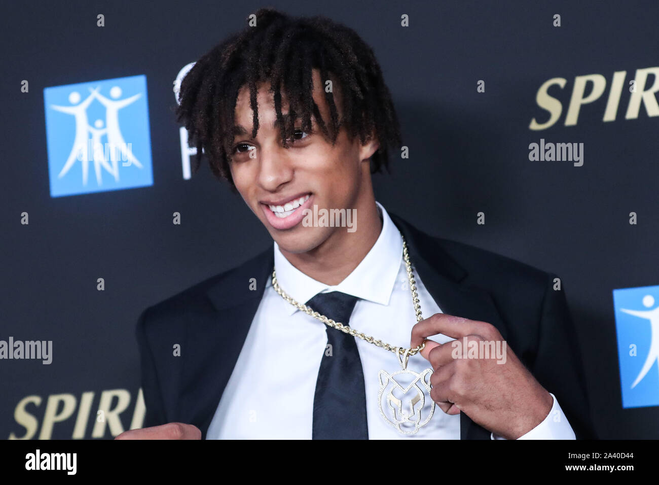SANTA MONICA, LOS ANGELES, CALIFORNIA, USA - OCTOBER 10: Kofi arrives ...