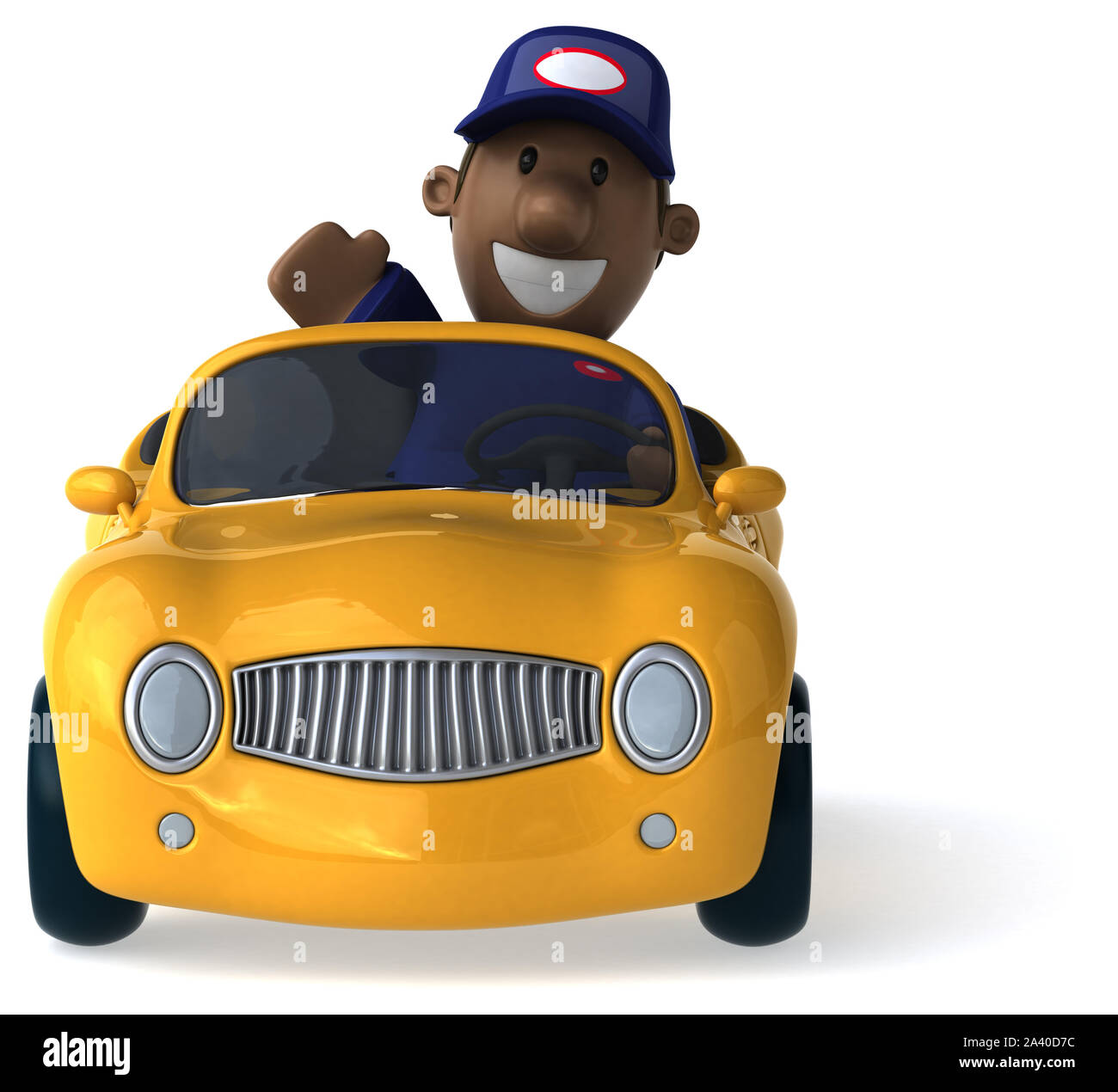 Fun mechanic - 3D Illustration Stock Photo - Alamy