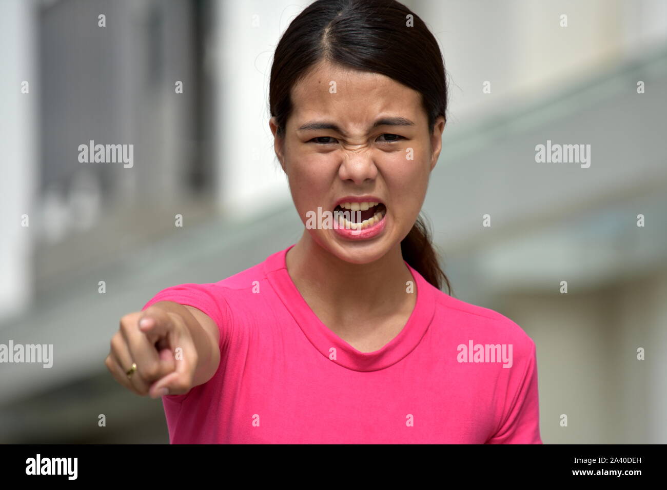 An Upset Filipina Person Stock Photo - Alamy