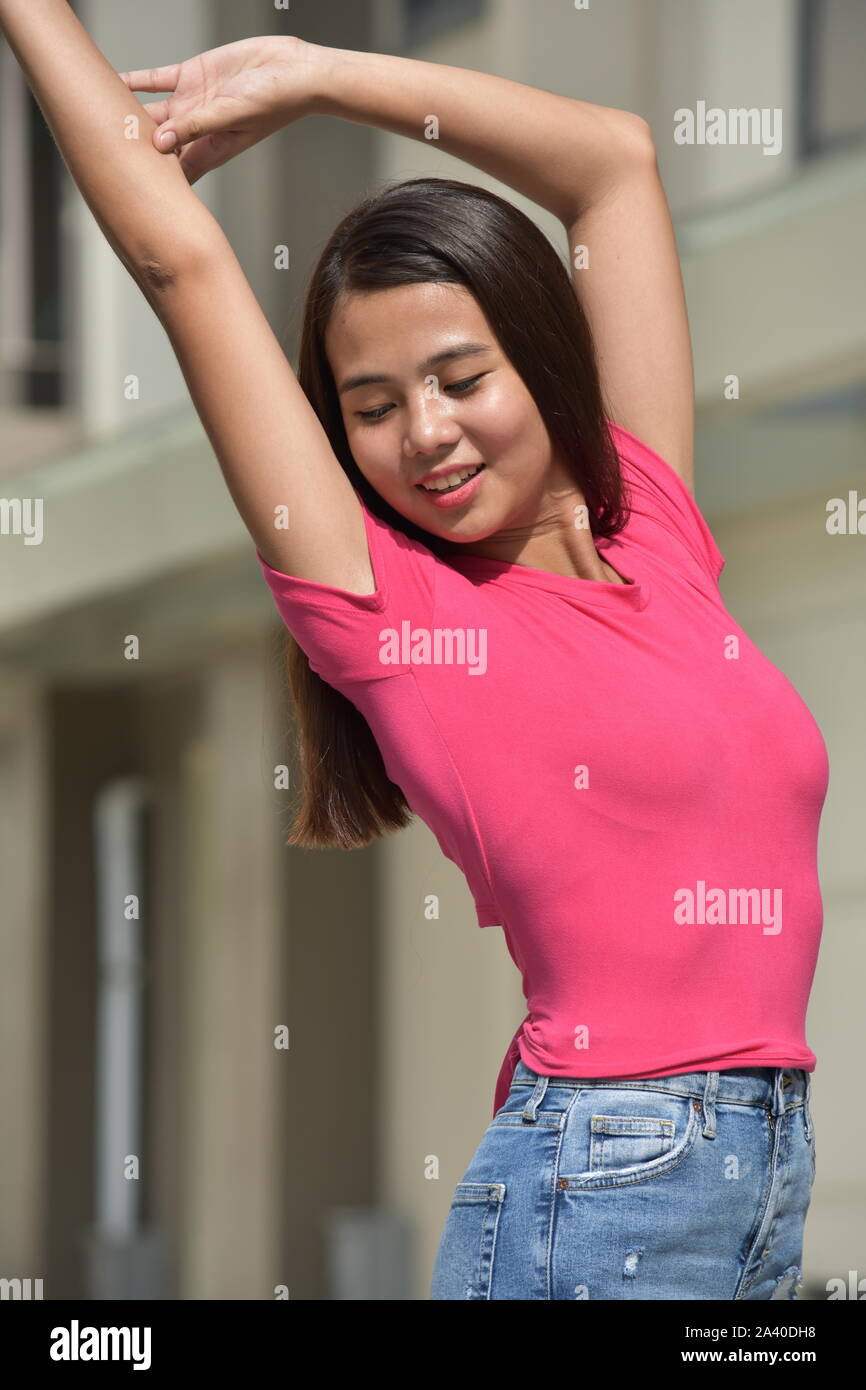 Pretty Female Dancing Stock Photo - Alamy