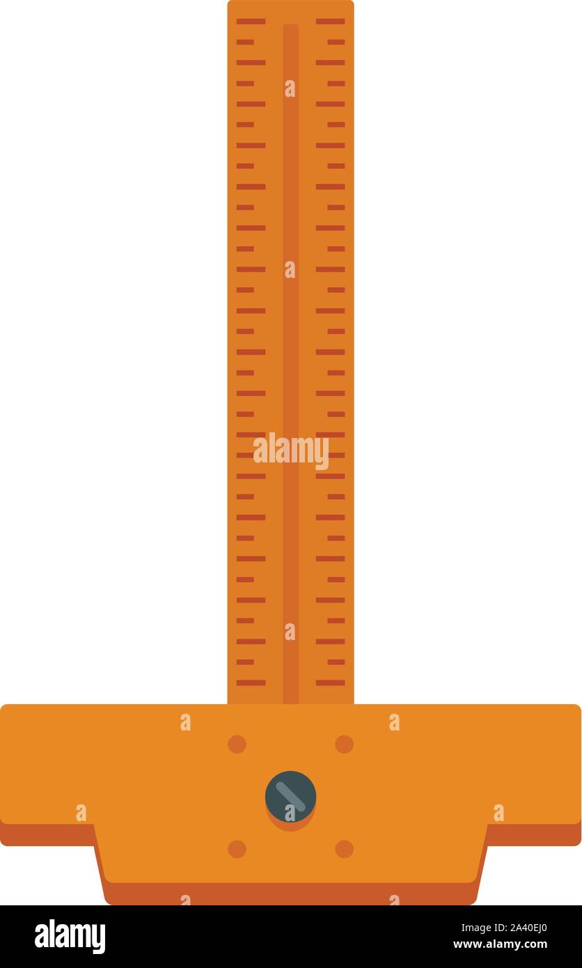 Architect ruler icon. Flat illustration of architect ruler vector icon ...