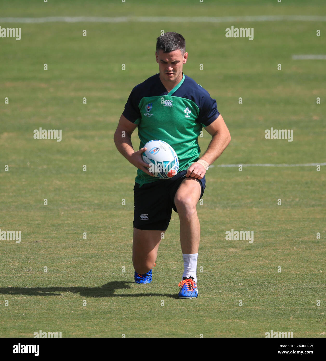 Ireland's Johnny Sexton during the captain's run at Fukuoka ...