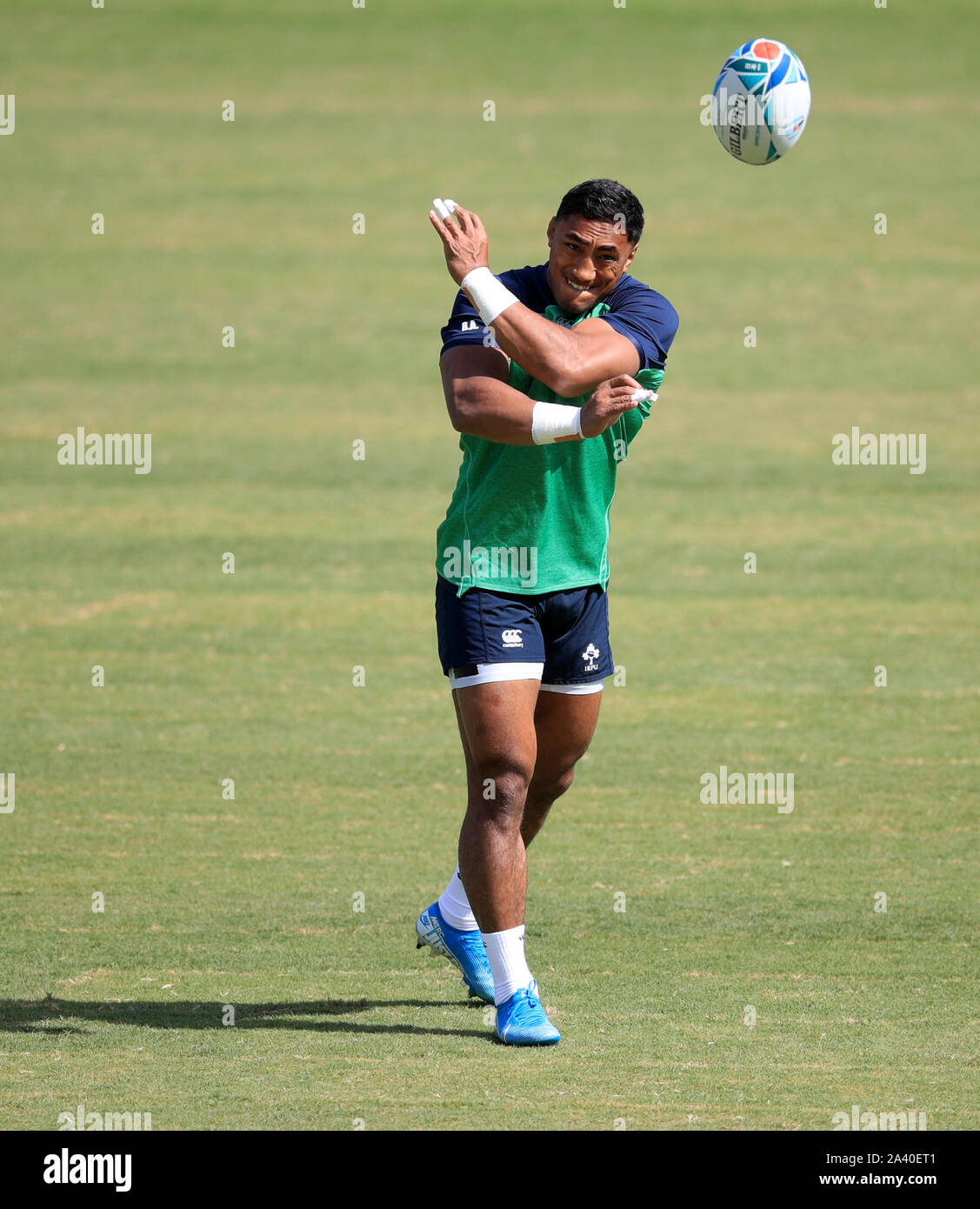 Ireland's Bundee Aki during the captain's run at Fukuoka Hakatanomori ...