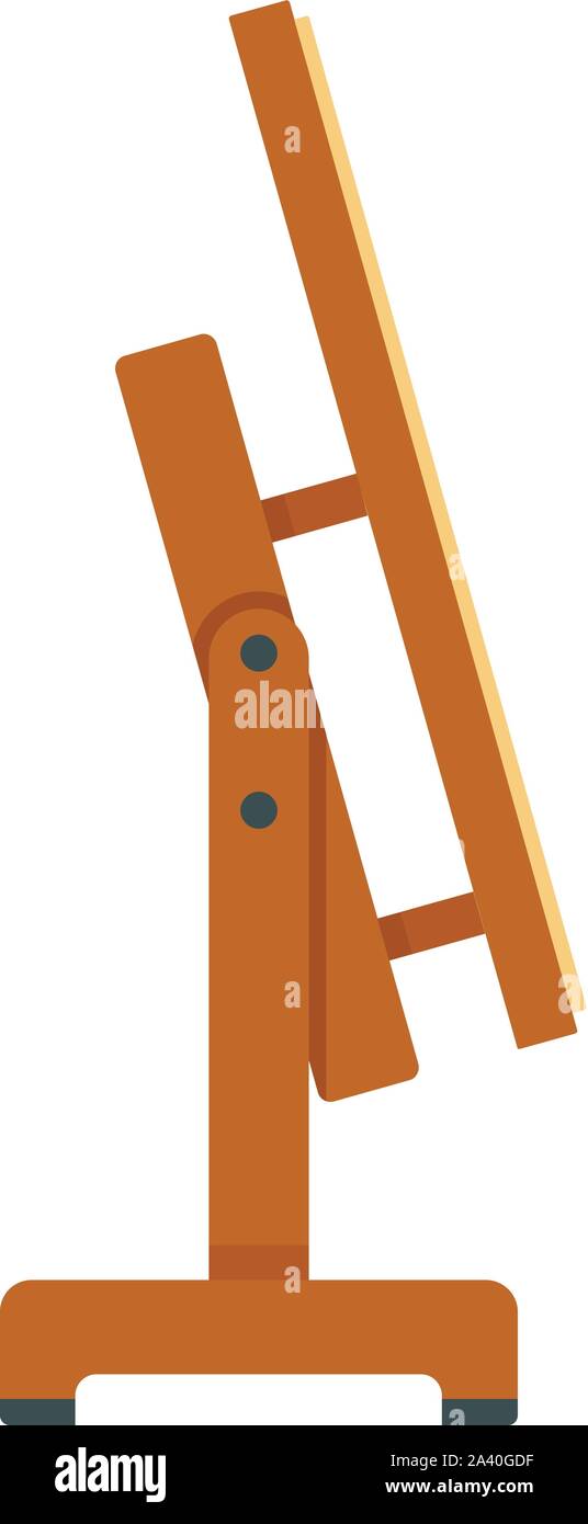 Architect wood stand icon. Flat illustration of architect wood stand ...