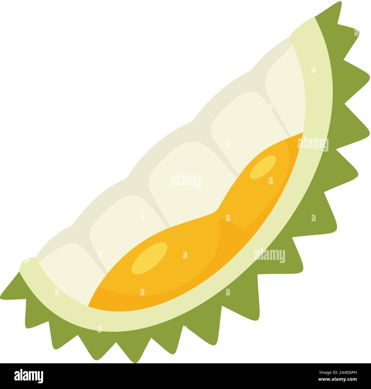 Musang durian piece icon. Flat illustration of musang durian piece ...