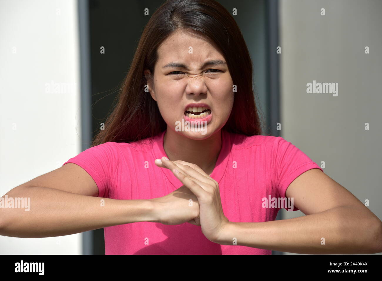 An Upset Adult Female Stock Photo - Alamy