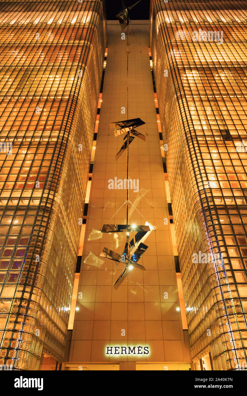 The exterior of Hermès Ginza in Tokyo, Japan, the 65,000 square feet,12 ...