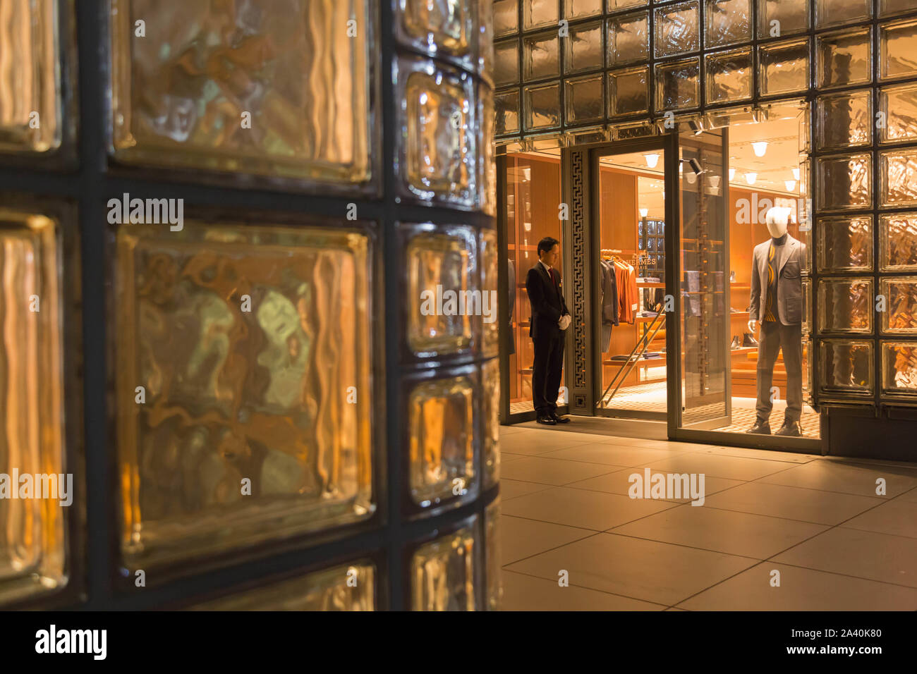 The entryway of Hermès Ginza in Tokyo, Japan, the 65,000 square feet,12 ...
