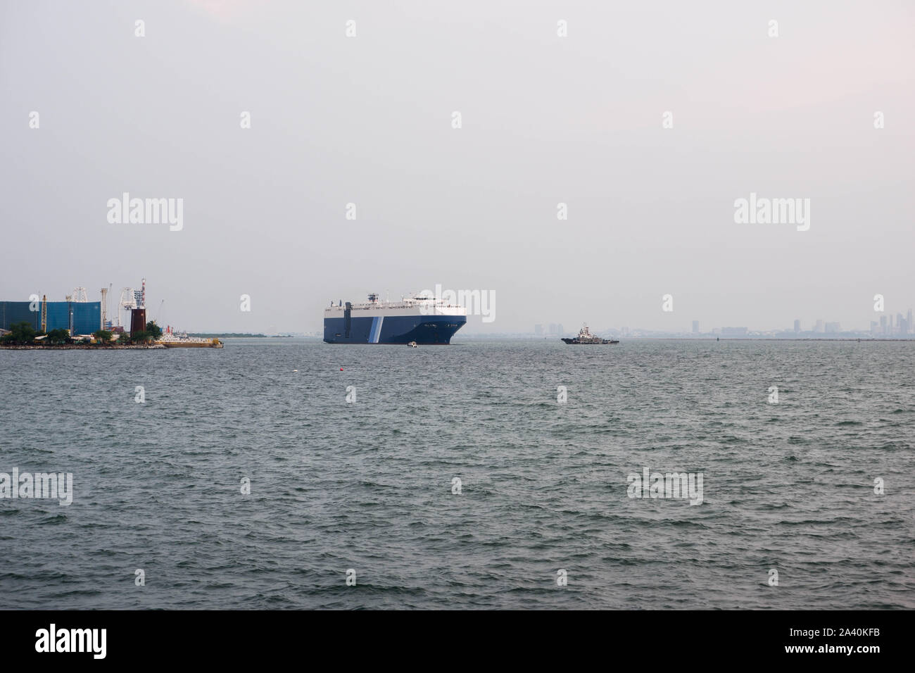 Cargo ships are traveling to import and export products Stock Photo - Alamy