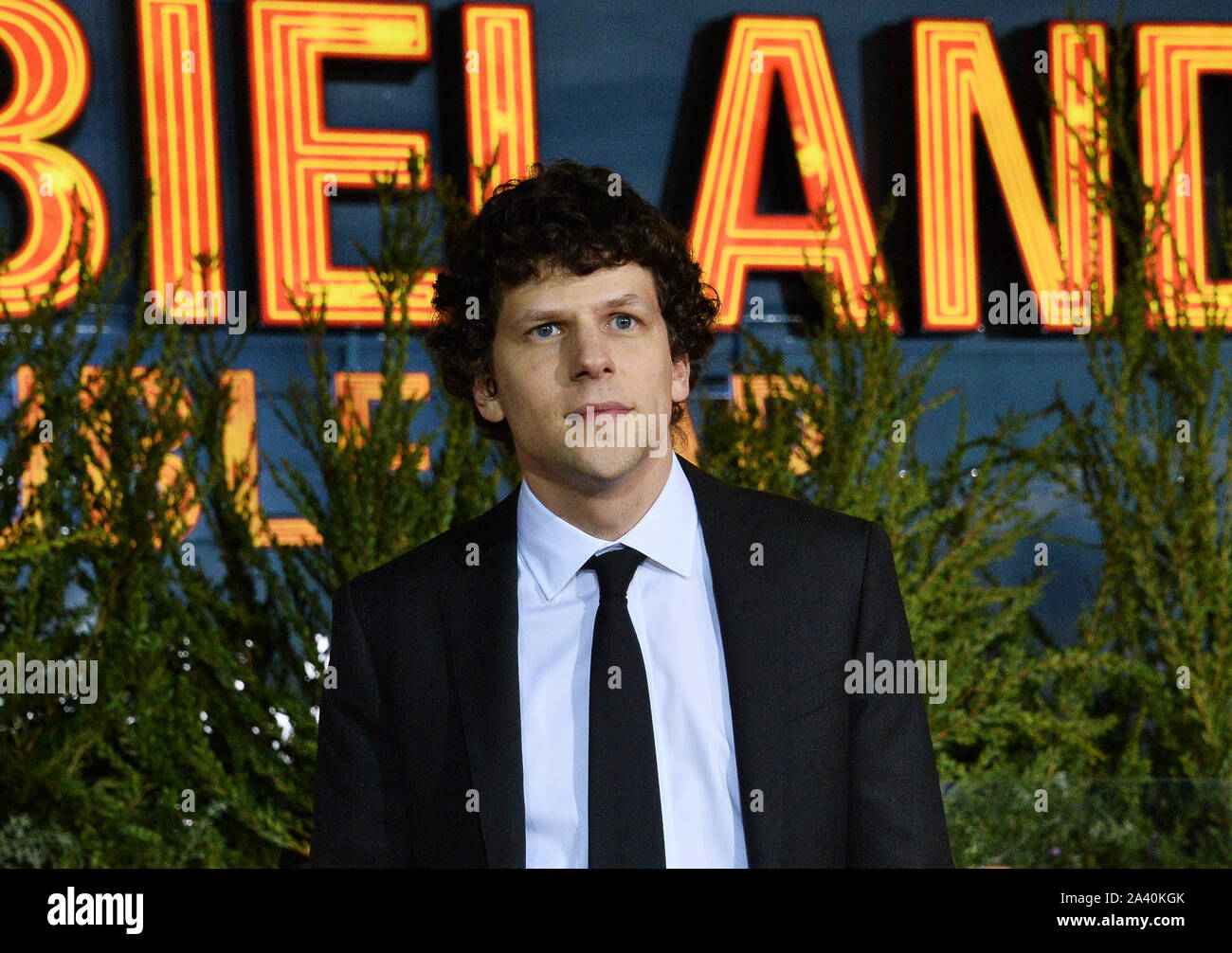 Los Angeles, United States. 10th Oct, 2019. Cast member Jesse Eisenberg ...