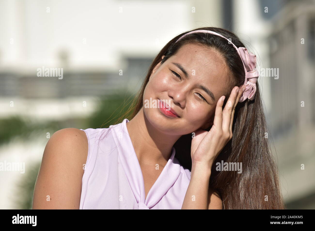 Beautiful Diverse Woman Wondering Stock Photo - Alamy