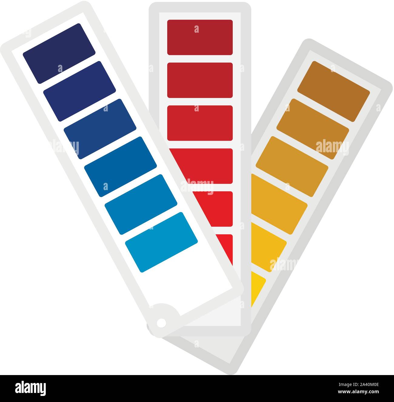 Paper pantone color chart icon. Flat illustration of paper pantone ...