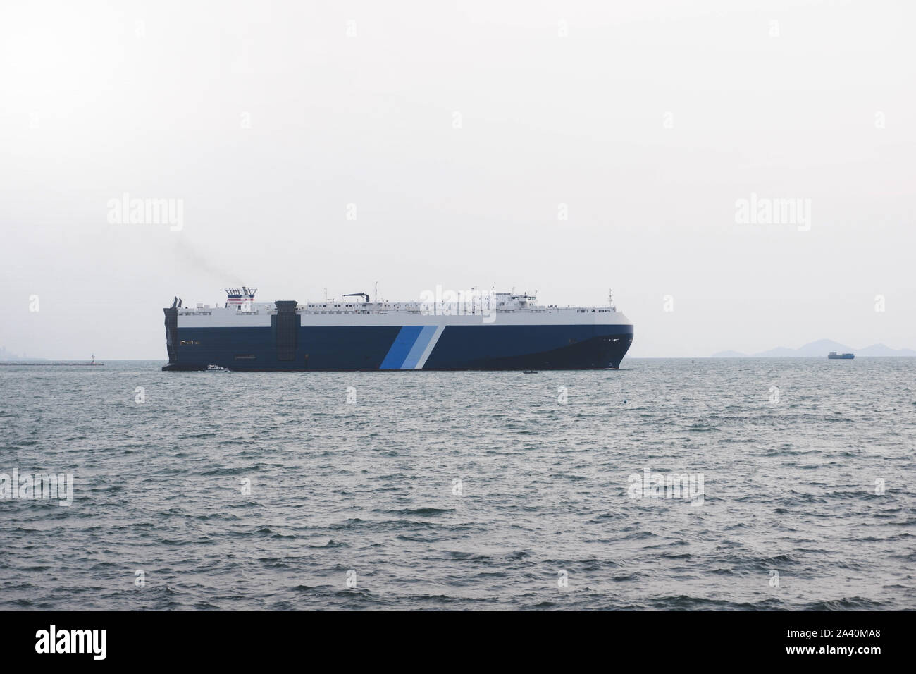 Cargo ships are traveling to import and export products Stock Photo - Alamy