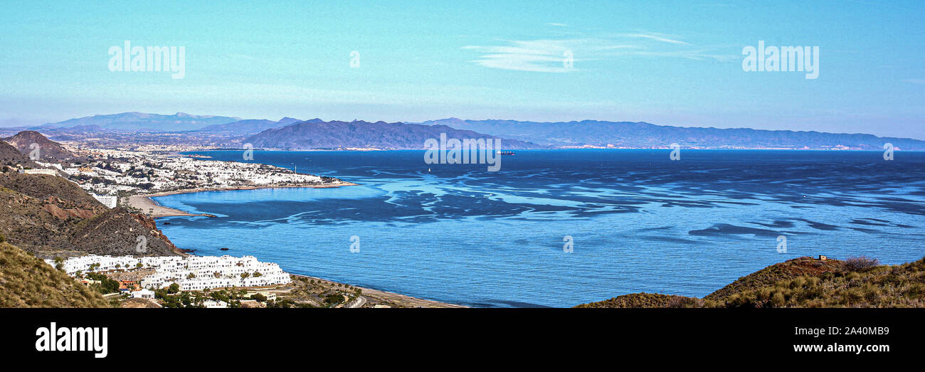 The View Over Mojacar Playa Spain Stock Photo - Alamy