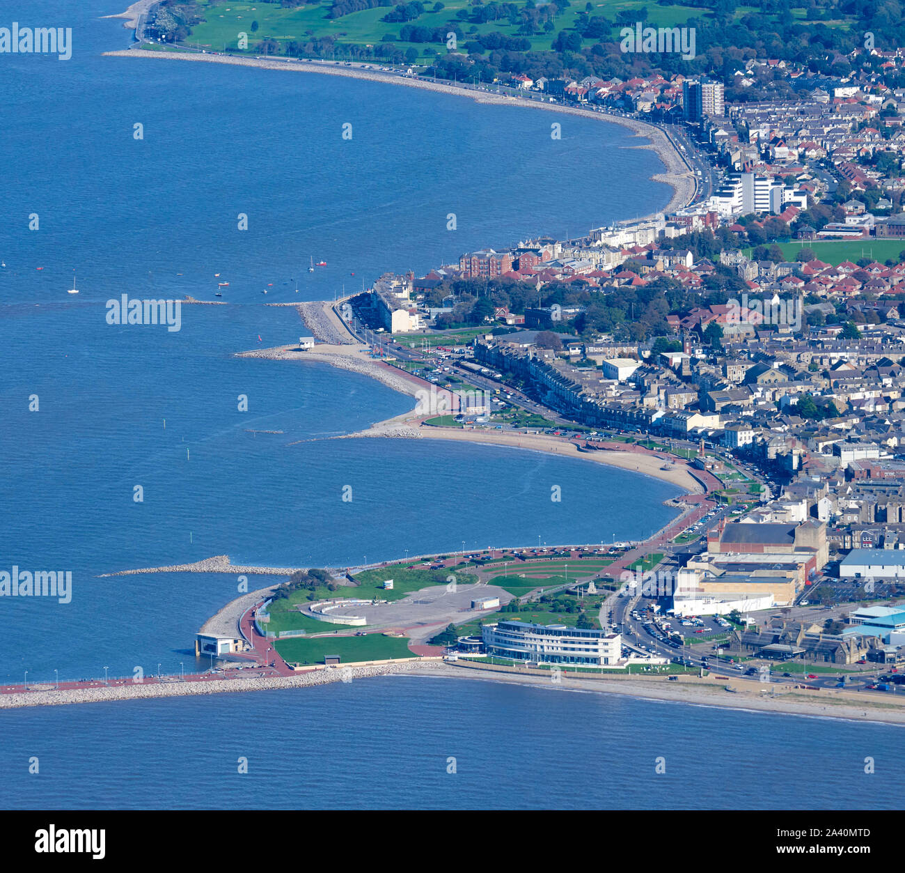 An aerial view of Morecambe, North West England, UK Stock Photo - Alamy