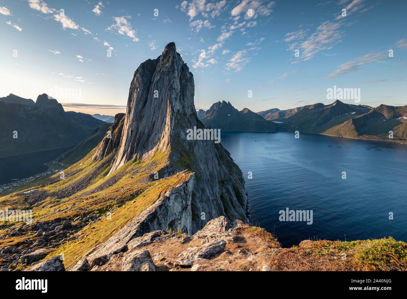 Fjord mefjorden with mountains hi-res stock photography and images - Alamy