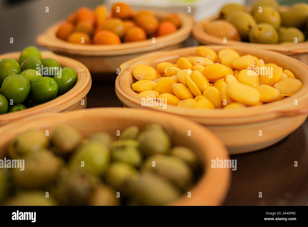 Typical Spanish snacks for noon to accompany a good wine Stock Photo ...