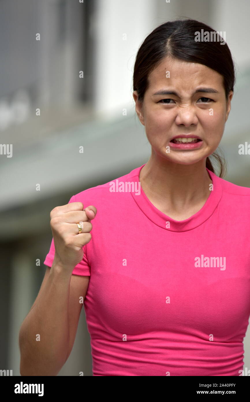 Mad Female Woman Stock Photo - Alamy
