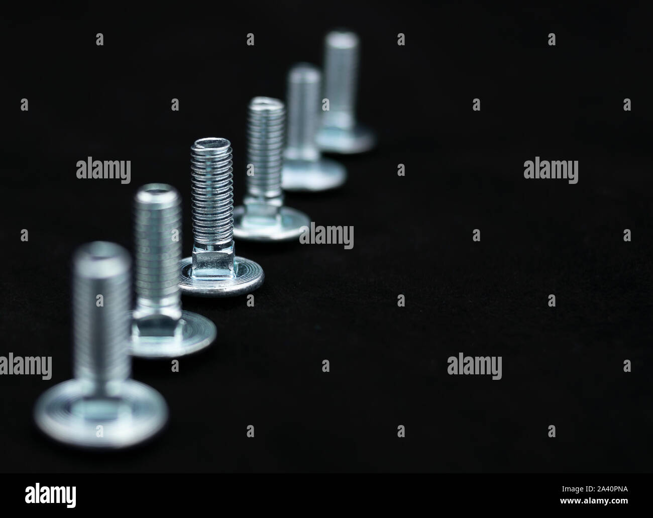 Screws bolts on black hi-res stock photography and images - Alamy
