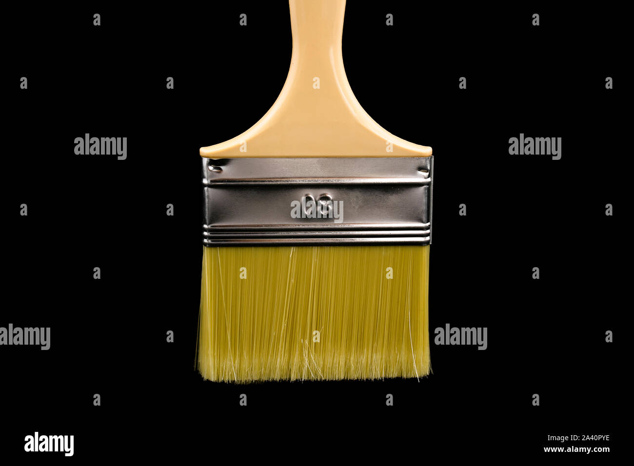 Vertical paint brush on black background Stock Photo - Alamy
