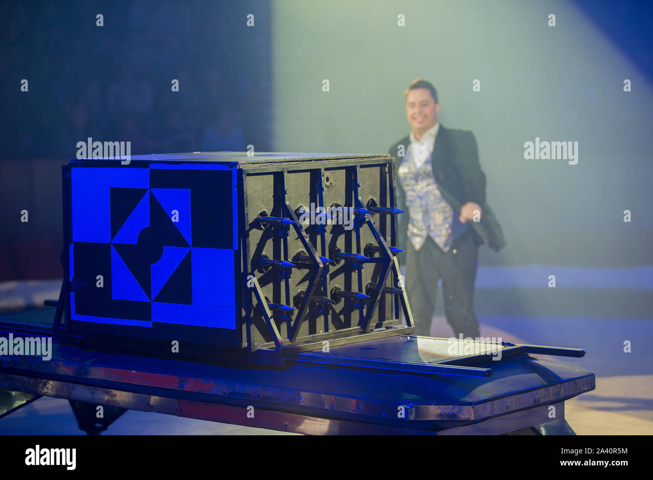 Man magician table hi-res stock photography and images - Alamy