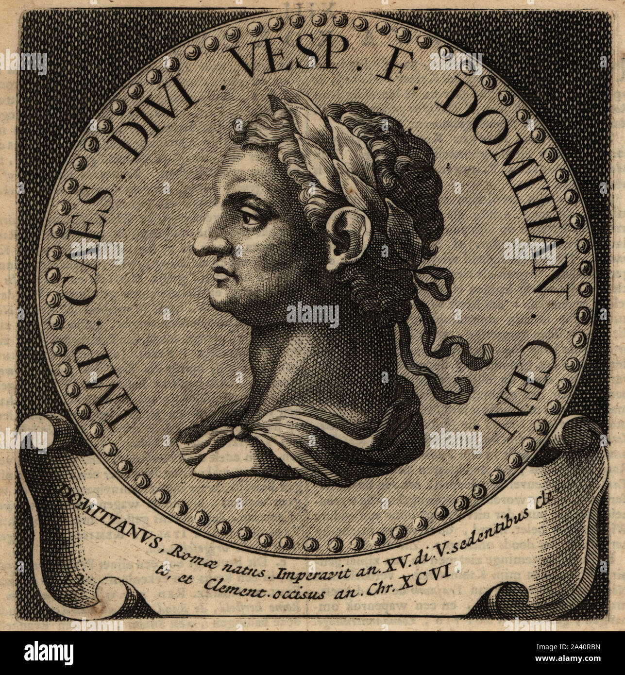 Roman Emperor Domitian, 51AD-96AD, Titus Flavius Caesar Domitianus ...