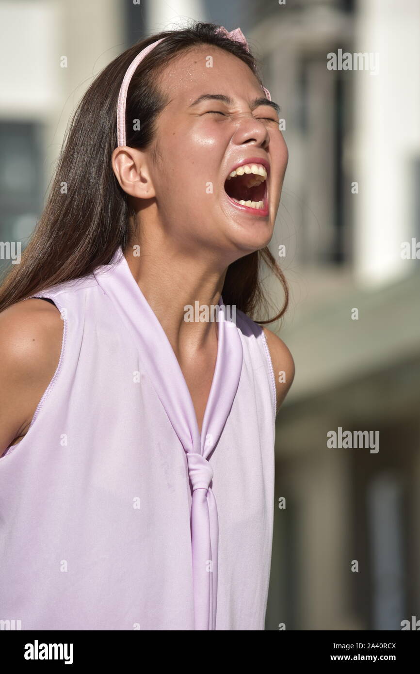 An Angry Filipina Person Stock Photo - Alamy