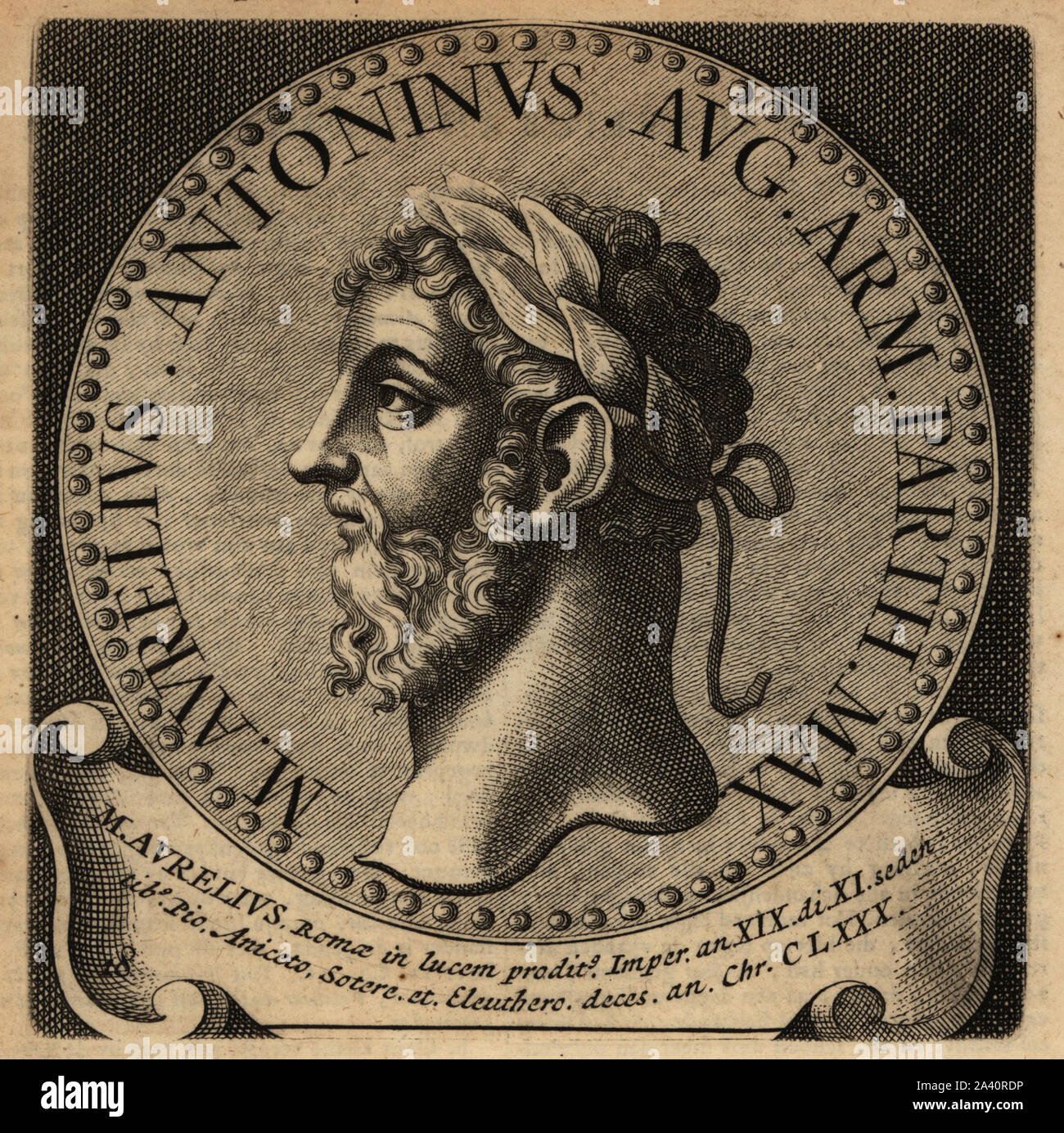 Roman Emperor Marcus Aurelius, 121AD-180AD. Marcus Aurelius Antoninus ...