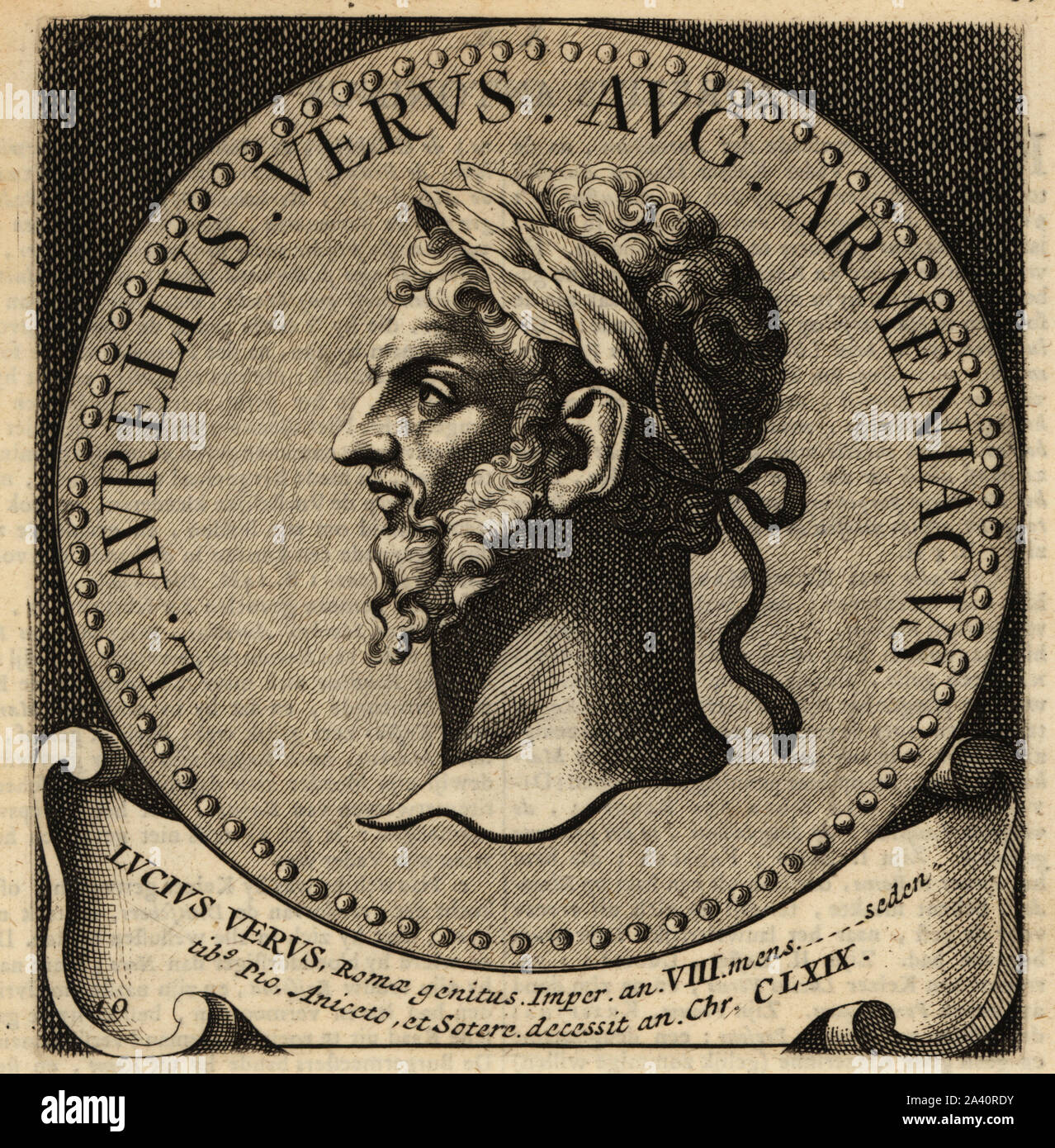 Roman Emperor Lucius Verus, 130AD-169AD. Lucius Aurelius Verus Augustus ...