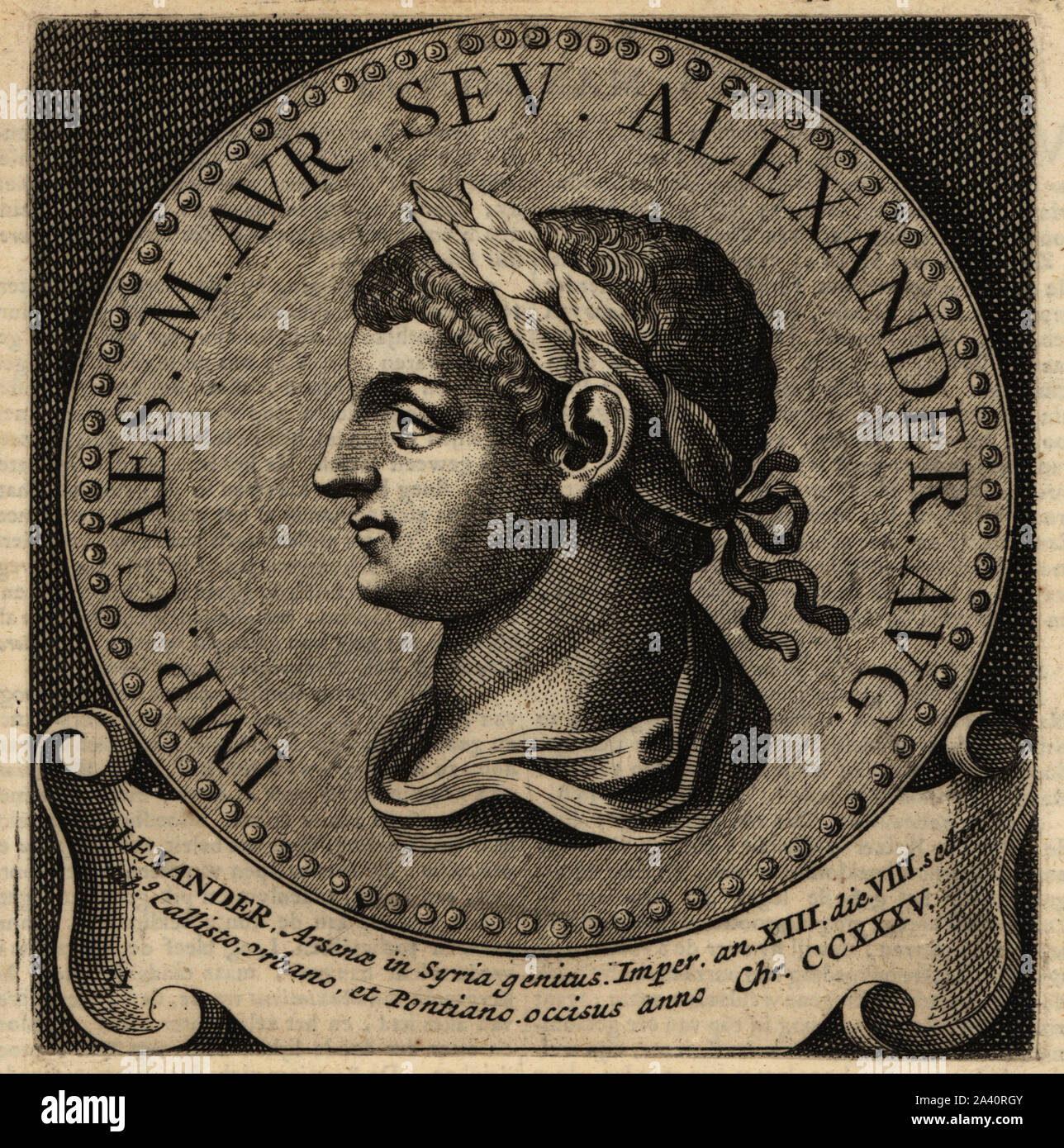 Roman Emperor Severus Alexander, 208-235. Marcus Aurelius Severus ...