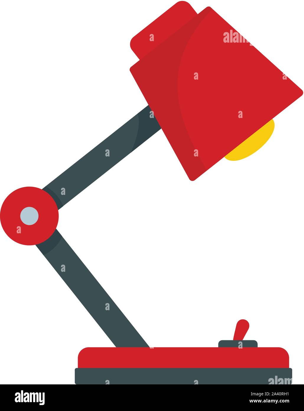 Desktop lamp icon. Flat illustration of desktop lamp vector icon for ...