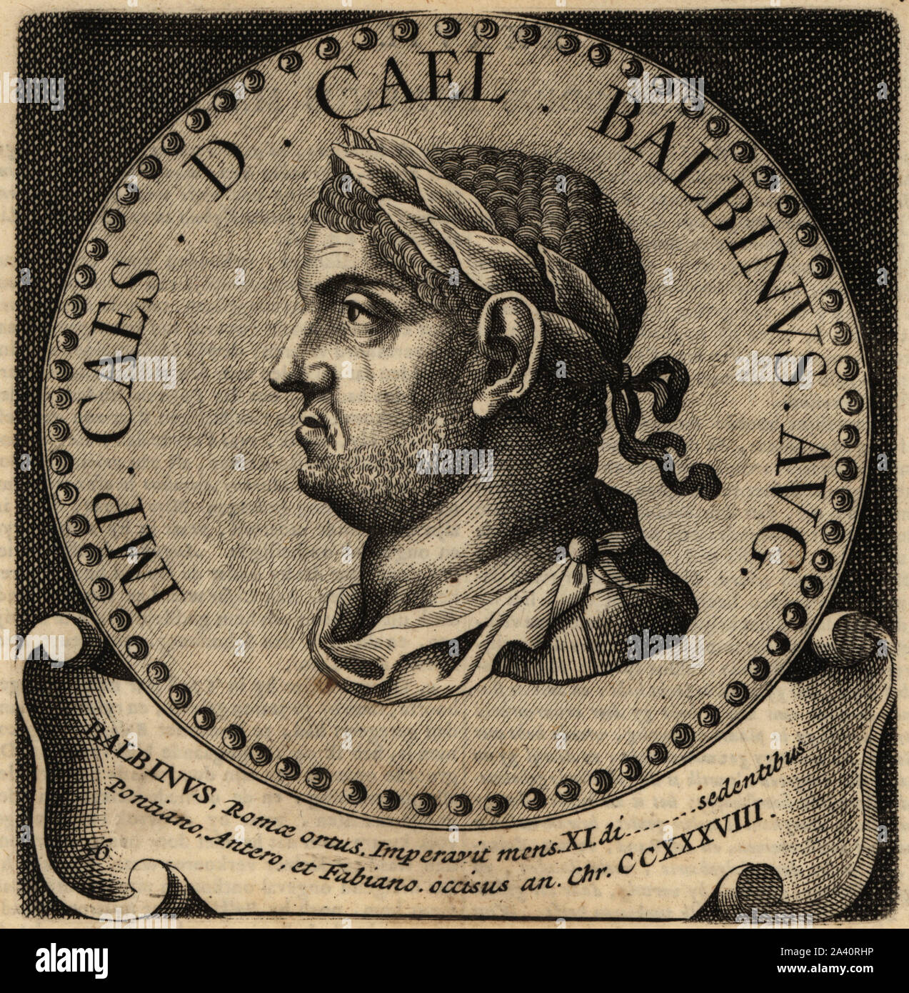 Roman Emperor Balbinus, 178-238. Decimus Caelius Calvinus Balbinus Pius ...