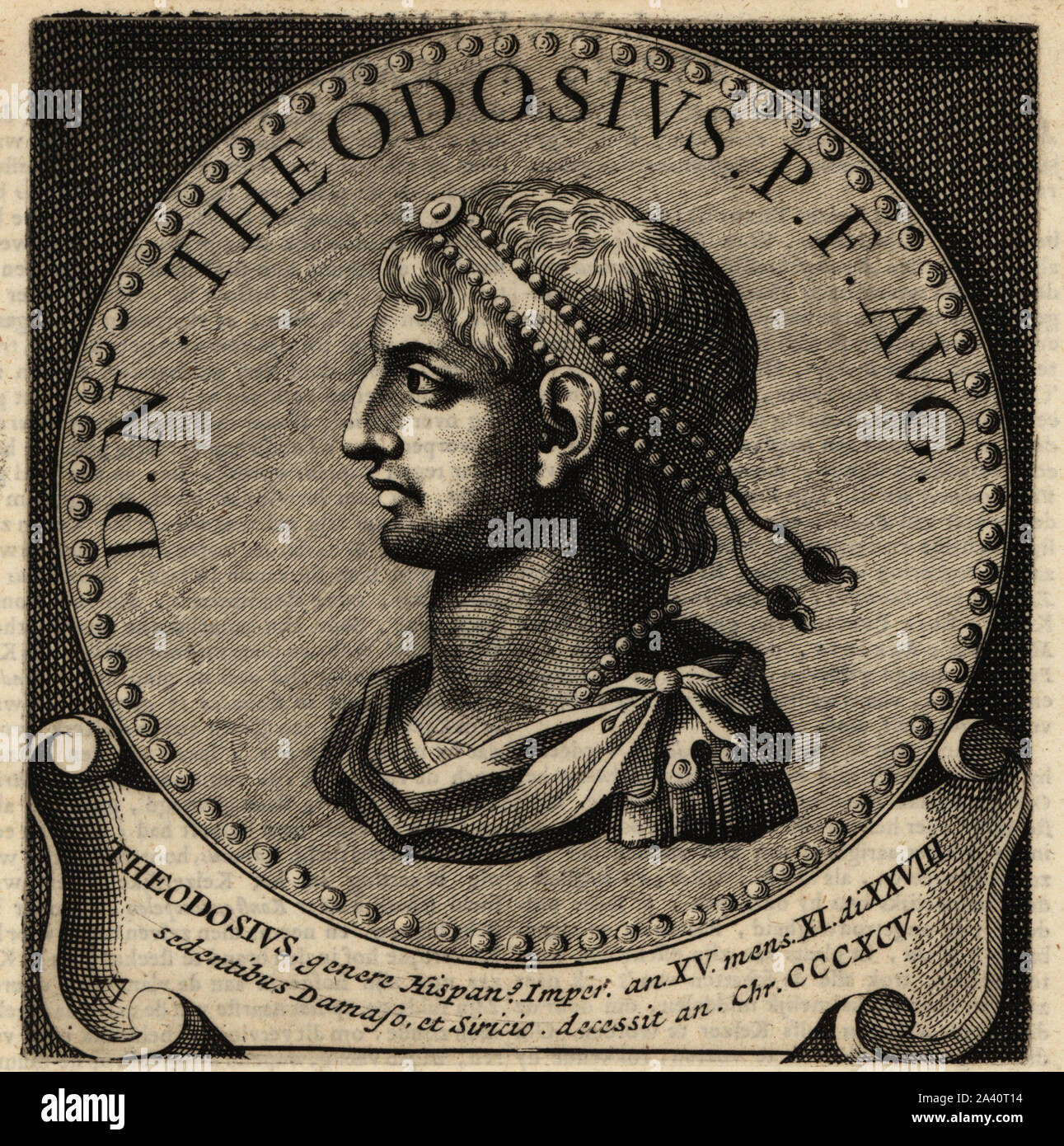 Roman Emperor Theodosius I, 347-395. Flavius Theodosius Augustus or ...