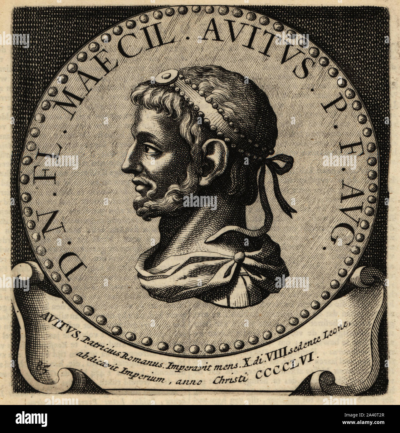 Roman Emperor Avitus, 395-456. Marcus Maecilius Flavius Eparchius ...