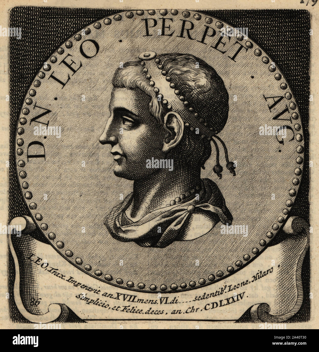Roman Emperor Leo I, 401-474. Flavius Valerius Leo Augustus, Leo the ...
