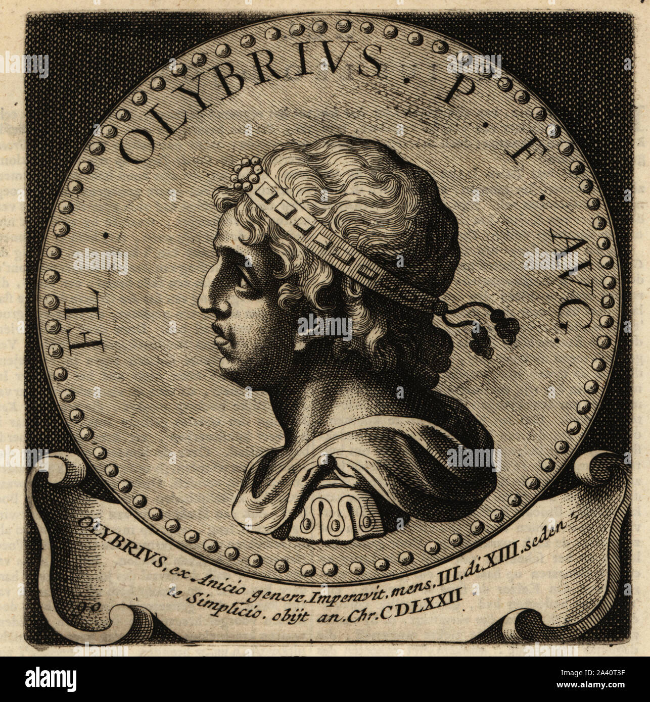 Roman Emperor Olybrius, died 472. Anicius Olybrius Augustus, Western ...