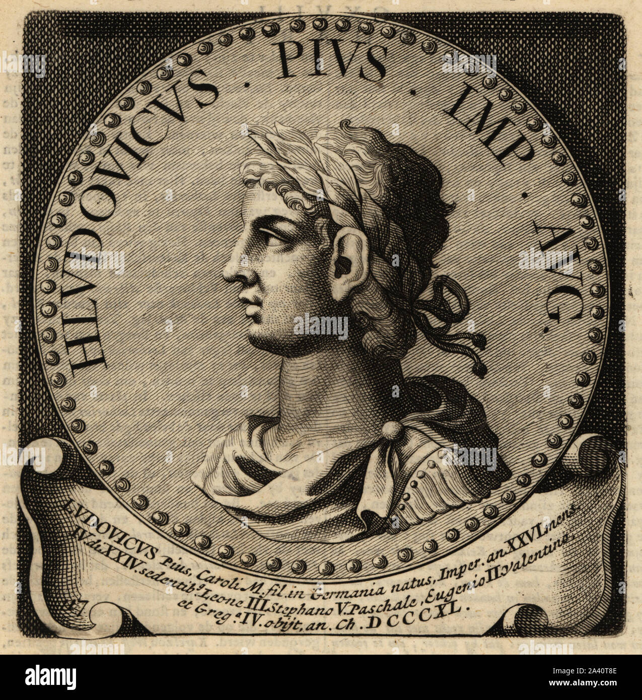 Holy Roman Emperor Louis the Pious, Ludovicus Pius, 778-840, the Fair ...