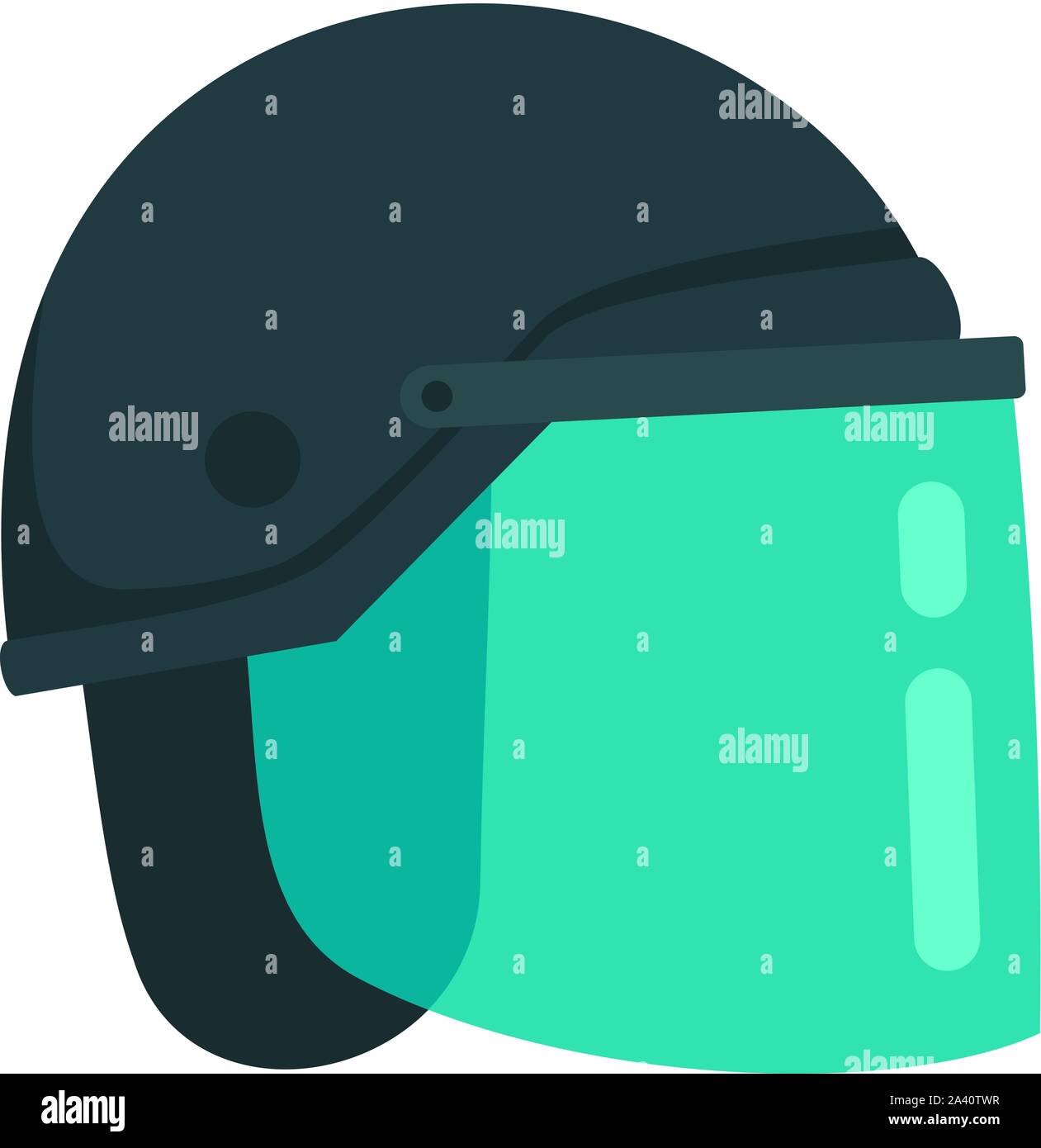 Police helmet icon. Flat illustration of police helmet vector icon for ...