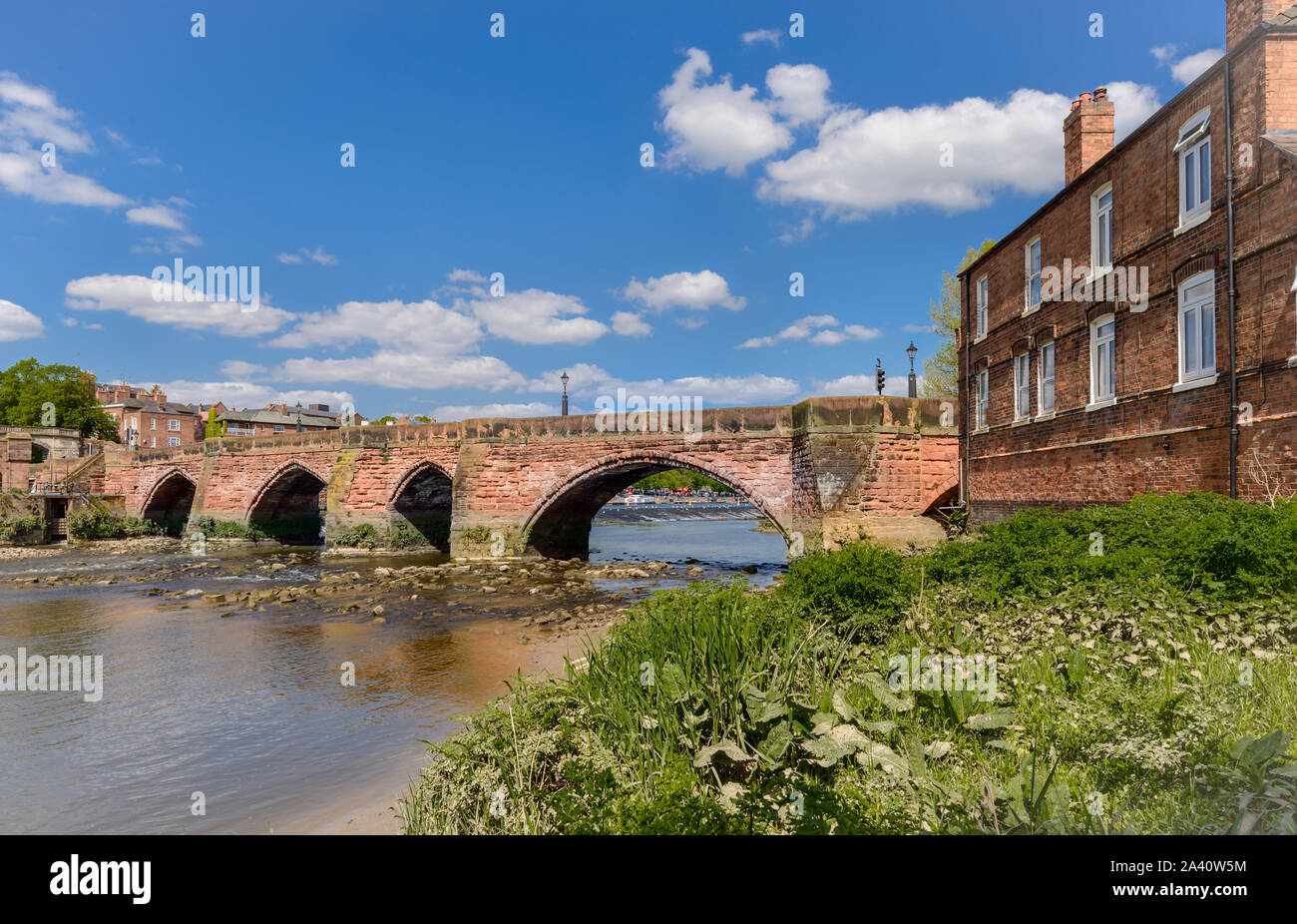 The Old Dee Bridge, Chester, UK Stock Photo - Alamy
